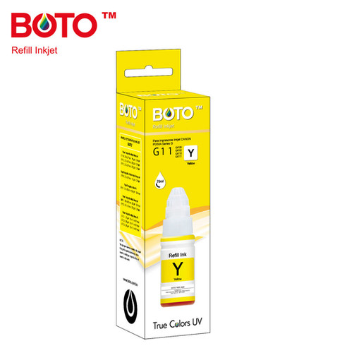 Refill Inkjet BOTO - 70 ml para impresoras CANON Yellow (BRC104) | BOTO