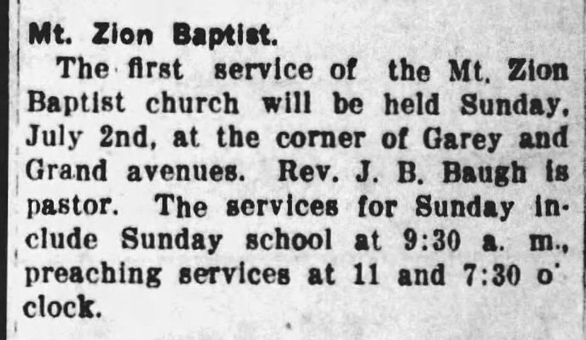 John Baugh & the Mt. Zion Church