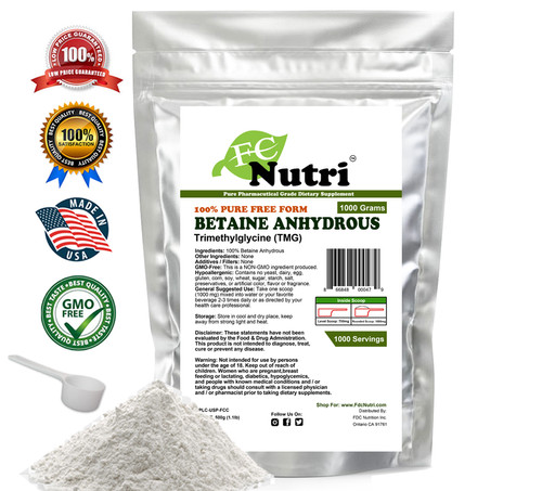 100% PURE BETAINE ANHYDROUS POWDER ALL SIZE | fdcnutri