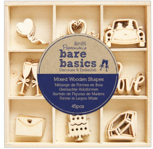 Bare basics, Mixed wooden shapes.Wedding, car | Made To Craft