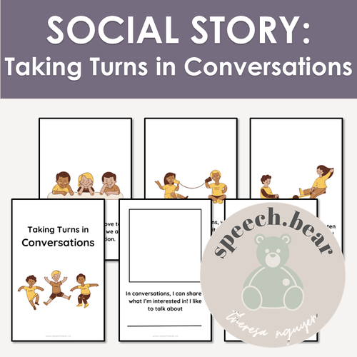 Taking Turns in Conversation Social Story | Speech Bear