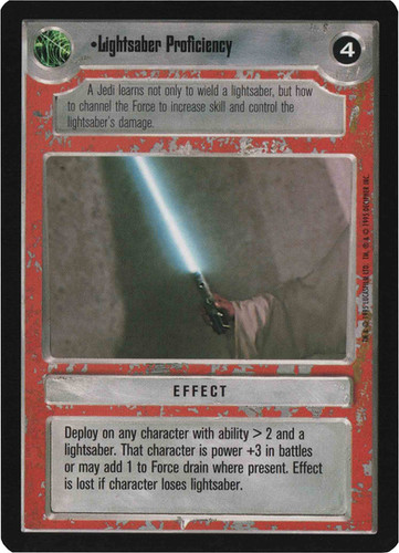 Lightsaber Proficiency [White Border] | Pirate Pete CCG