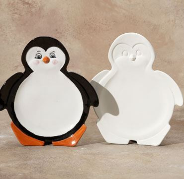 Penguin Plate | Crafty Monkey Pottery Painting Studio