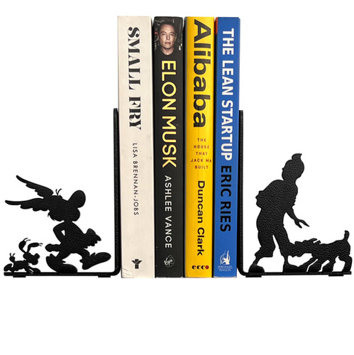 Tin and Asterix Decorative Comic Bookends Childrens Bookends Decorative ...