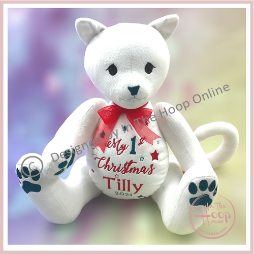 In The Hoop Cat Teddy - 10x6 ITH Jointed Teddy | In The Hoop Online