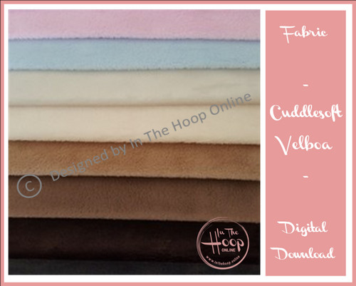 Cuddle Soft Velboa Fabric - Beige | In The Hoop Online