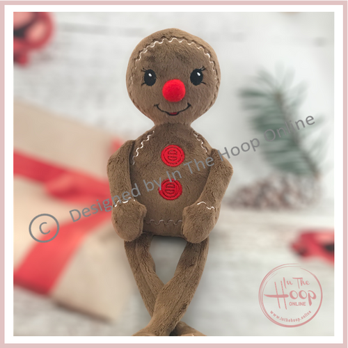 In The Hoop Gingerbread Man Shelf Sitter - 7x5 ITH Shelf Sitter | In ...