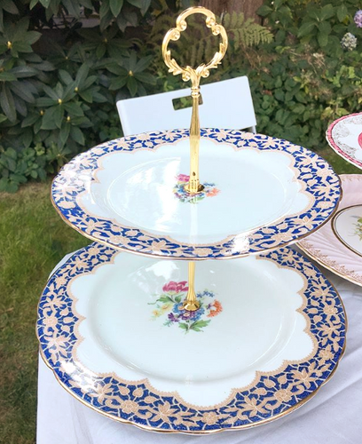Matching 2-Tier Large Ansley High-Tea Plates | online