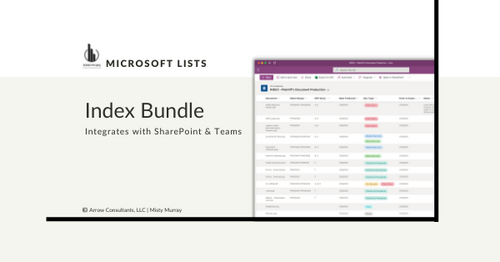 Index Bundle - Microsoft Lists (10 Index Bundle) | Arrow Consultants