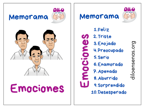 Memorama - Emociones | diloensenas
