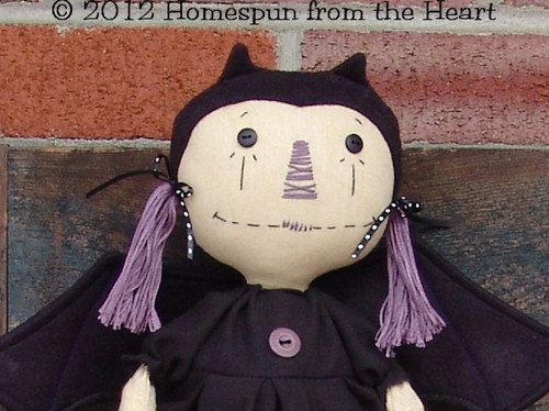 Halloween Doll Pattern Bat Raggedy Doll HFTH137 | Cindy's Homespun