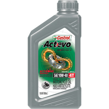 Castrol Act Evo® Semi-Synthetic 4T Engine Oil - 10W-40 - 1 U.S. quart ...