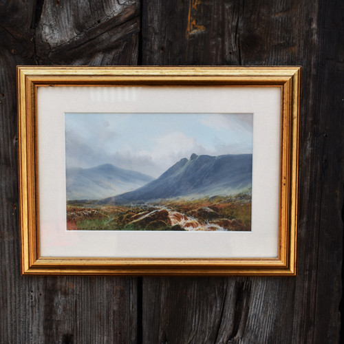 Antique James Coad Moorland Landscape West Okement Dartmoor Watercolour ...