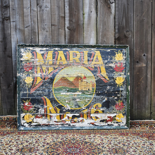 Antique Salvaged Maria No16 Barge Narrow Boat Gypsy Hand Painted Sign ...