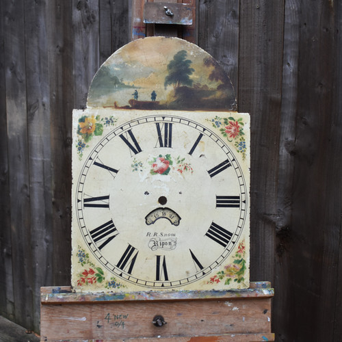 Antique Georgian Richard Snow Salvage Hand Painted Enamel Grandfather ...