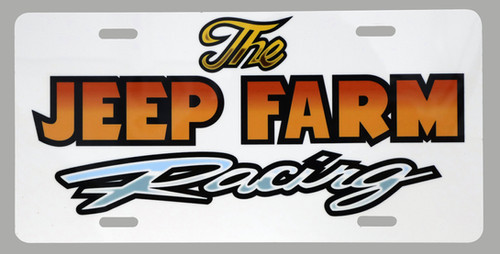 The Jeep Farm Racing Aluminum License Plate | The Jeep Farm