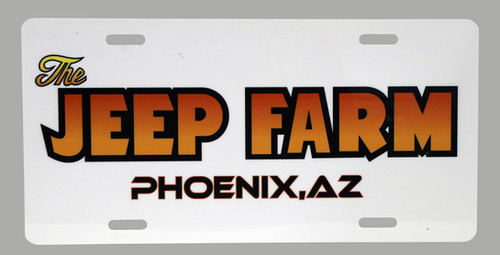 The Jeep Farm Aluminum License Plate | The Jeep Farm