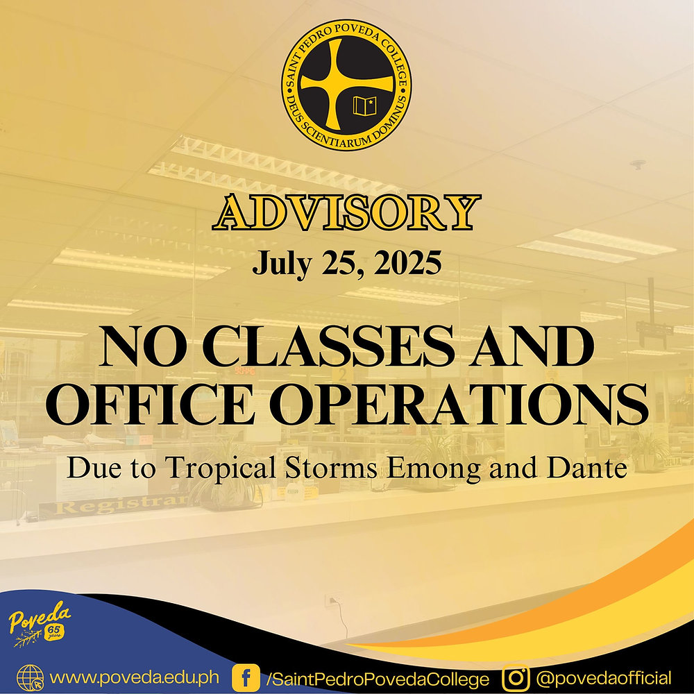 ADVISORY | No Classes and Office Operations on July 25, 2025