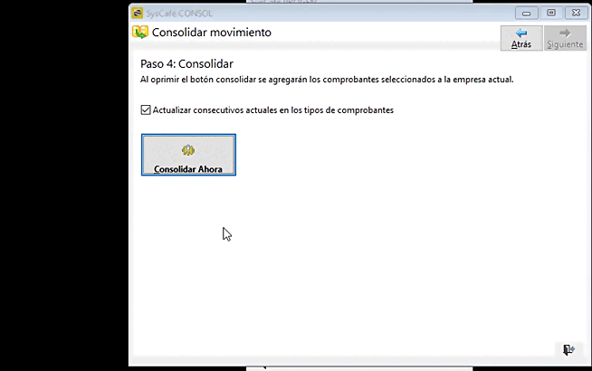 Consolidar Movimiento Entre Empresas