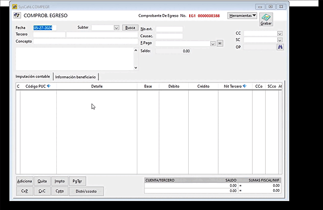 Comprobante de Egreso
