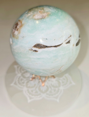 Large 7cm Hemimorphite Sphere | Bee And Sparrow Crys