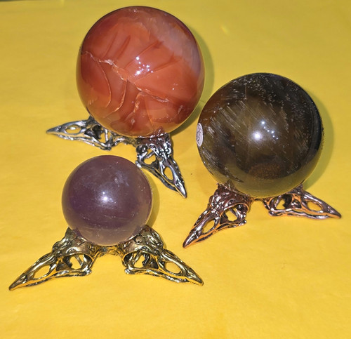 Triple Raven Sphere Holders | Bee And Sparrow Crys