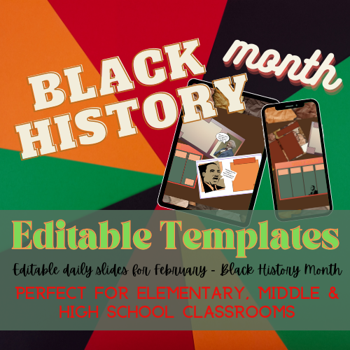Martin Luther King, Jr., & Black History Month Templates Editable ...