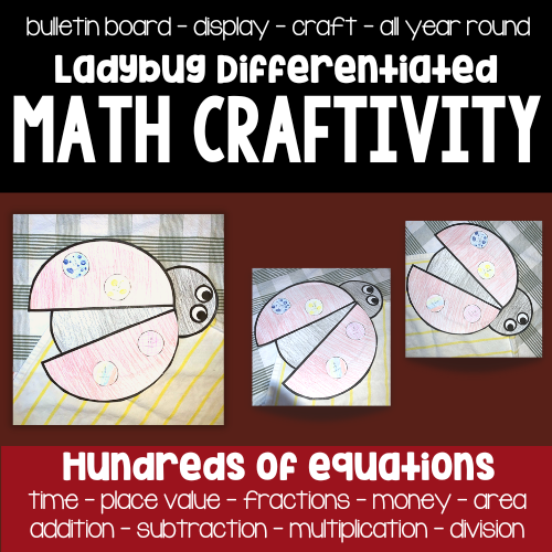 Spring Math Craft | Ladybug | Differentiated | Bulletin Board Display ...