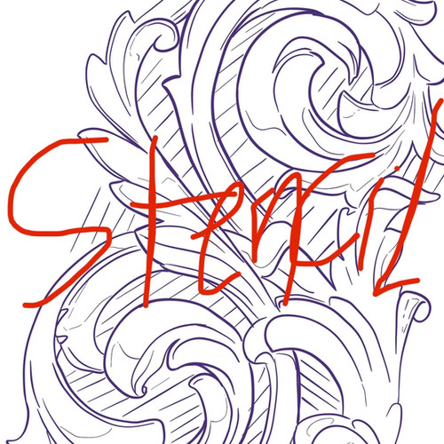 Stencil and reference | Q inks