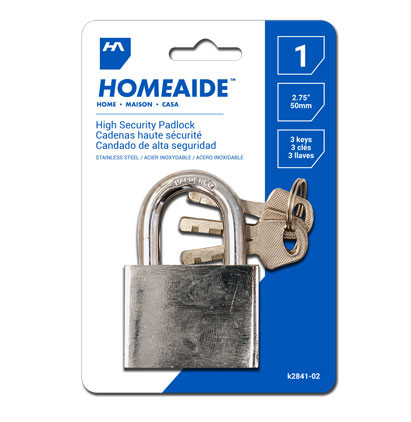 HIGH SECURITY PADLOCK - 50MM STAINLESS STEEL | Wholesale Canada