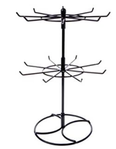 Keychain Display 2 Tier Counter Top Spinner Rack Metal | Wholesale Canada