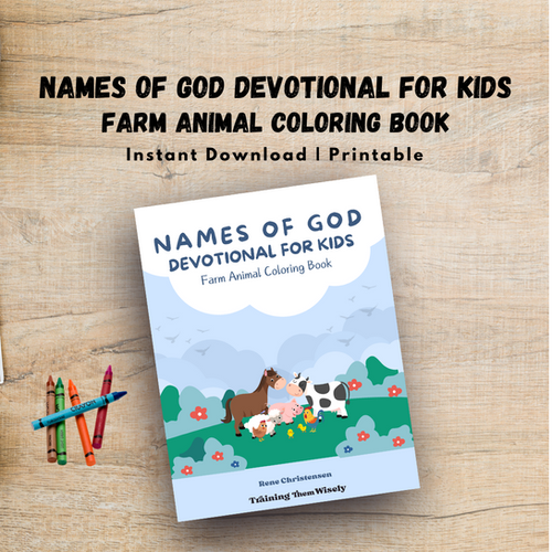 Names of God Devotional Farm Coloring Book- Digital | Training Them Wisely