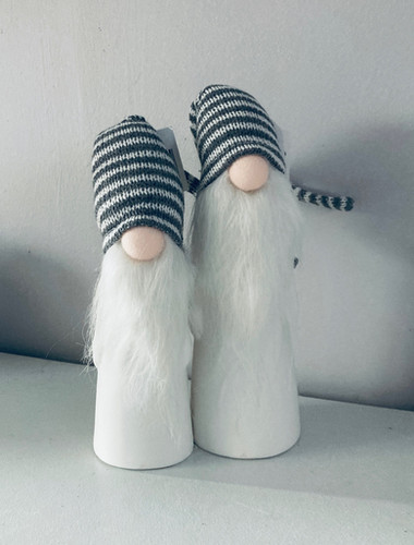 Set of two Gonks with Grey Hat | Lisa's Handmade Design