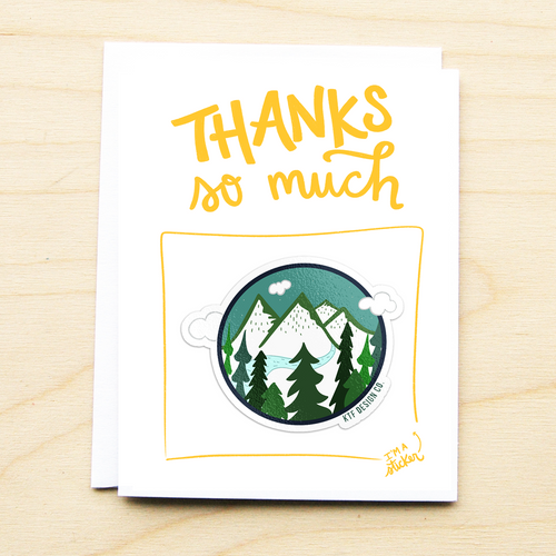 Thanks so Much Sticker Card | KTFDesign