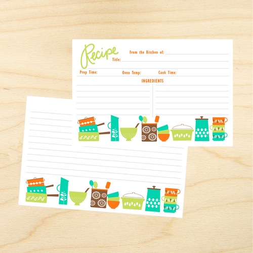 Dishes Recipe Cards | KTFDesign