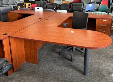 U-shape bullet desk w’ Box File | Jamesville Furniture