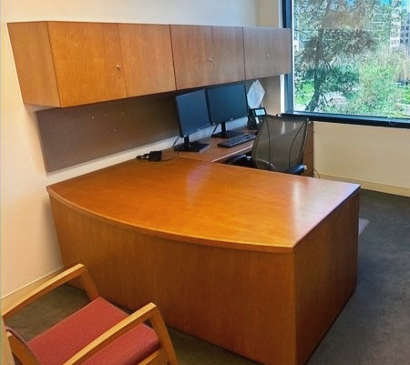 Executive Desk & Overhead Storage | Jamesville Furniture