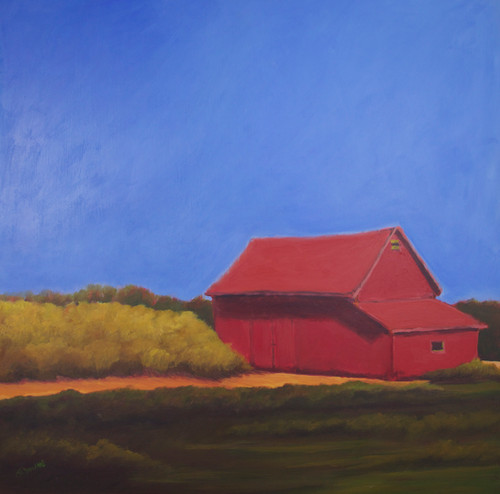 Red Hay Barn, 2012, 24 x 24 x 2 Acrylic on Cradled Gesso Board | Carol ...