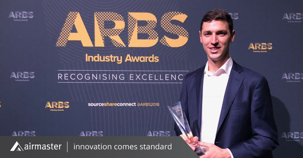 Airmaster’s Jason Harrison named Young Achiever at ARBS Industry Awards