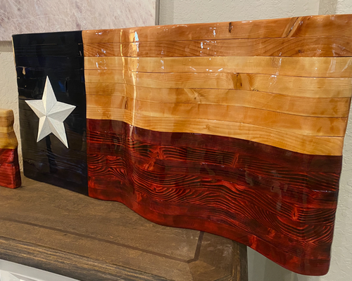 Large Texas Flag with custom logos | Wars End
