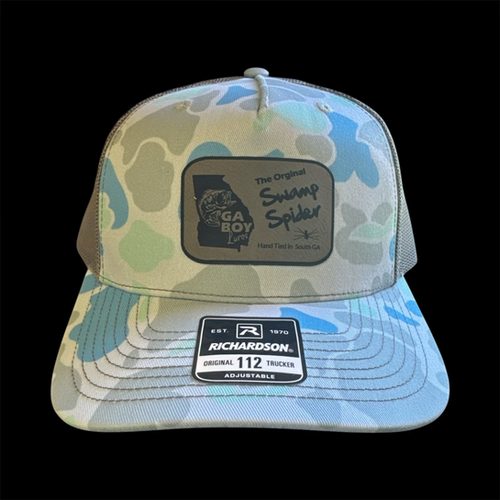 Swamp Spider Patch Hat (Caribbean Camo) - *Free Arctic Swamp Spider | GA Boy Lures