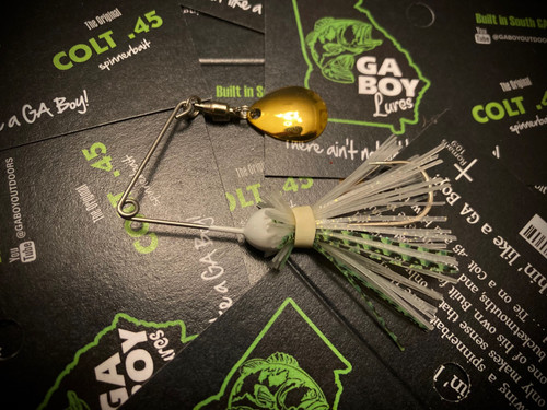 Colt .45 Spinnerbait (Green Ghost) | GA Boy Lures