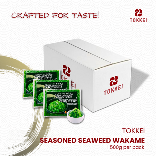 TOKKEI Seasoned Seaweed Wakame | 500g/pack | 20 packs/box | Seafood Turbo