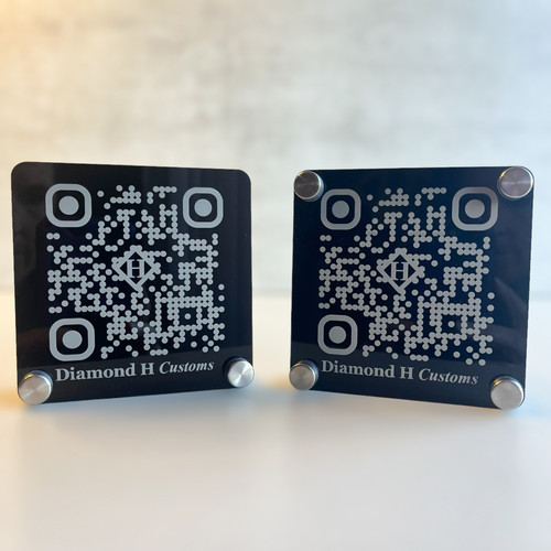 Acrylic QR Codes | Diamond H Customs