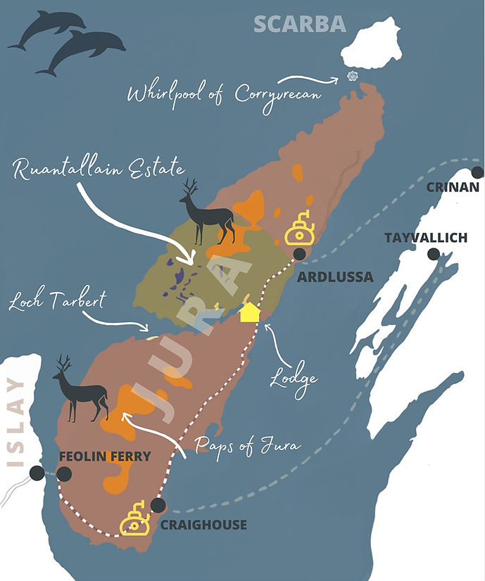 Ruantallain Estate - Map of Jura