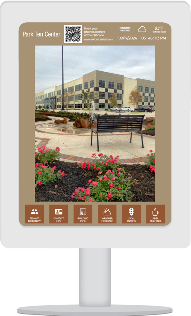 Digital Building Directory at Park Ten Center - InforCenter
