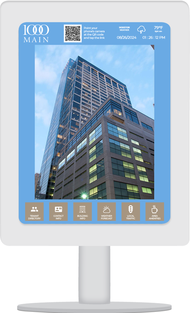 Digital Building Directory at 1000 Main - InforCenter