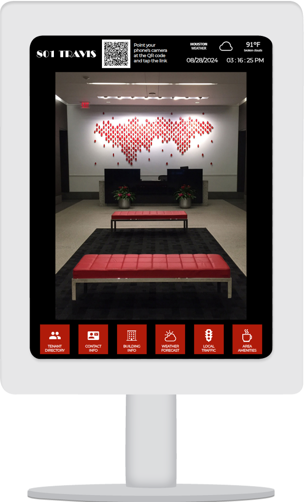 Digital Building Directory at 801 Travis - InforCenter