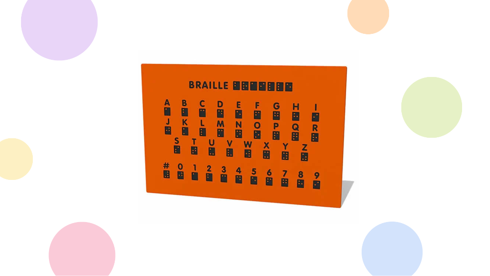 Braille Alphabet and Number Play Panel