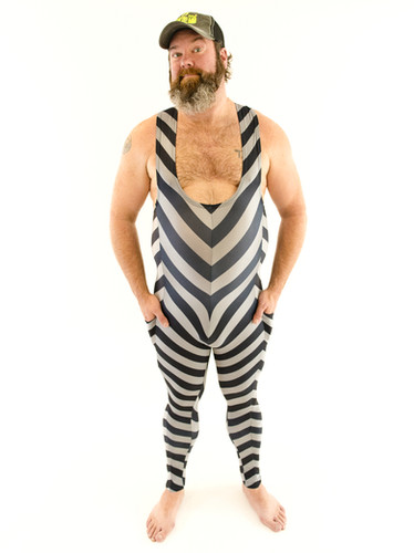 Mitered Stripes Side Pockets Muscle Singlet | cut2medesigns